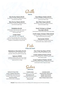 Menus - No9 Bar & Restaurant